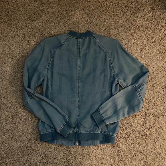 LOFT | Jackets & Coats | Loft Chambray Bomber Jacket | Poshmark